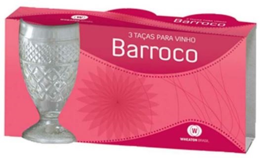 Copa de vino Barroco pack x 3U-9466 - El Mayorista de Bazar en Argentina